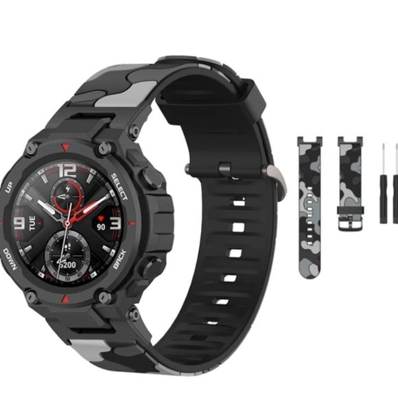 Amazfit | Accessories | Mens Amazfit T Rex Pro Green Black Camouflage ...